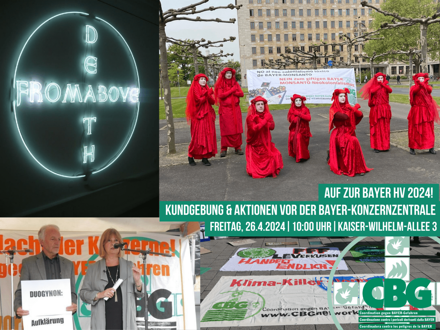 Bayer Hauptversammlung 2024 - Coordination gegen BAYER-Gefahren (CBG)